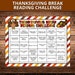 Thanksgiving Break Reading Challenge for Kids, Reading Printable ...