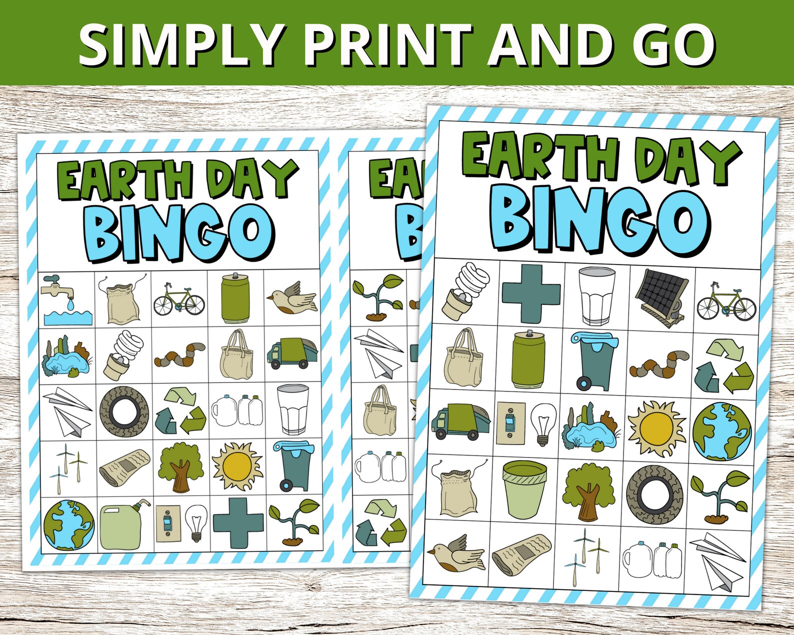 Earth Day Bingo, Earth Day Printable Activity for Kids - Etsy