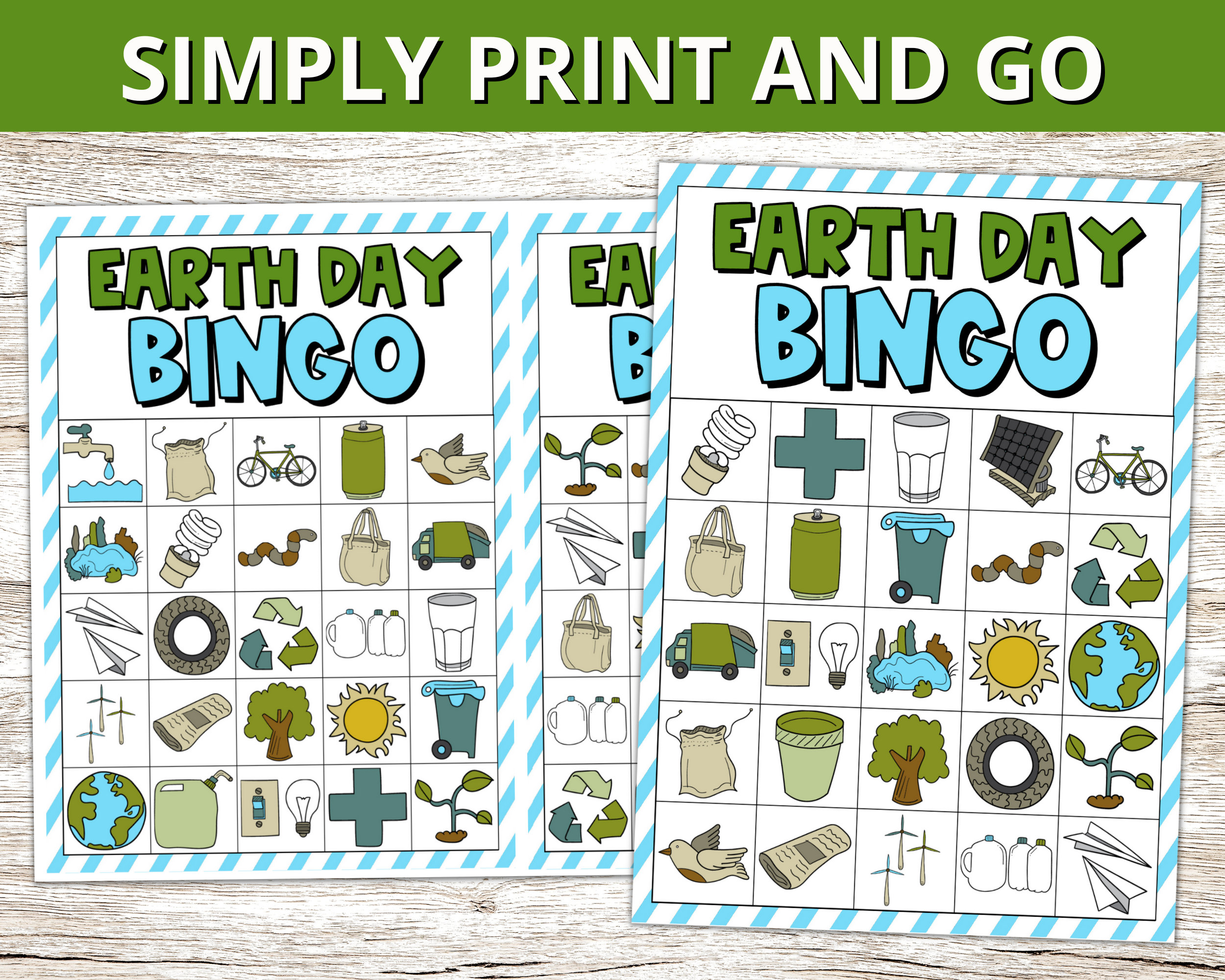 Earth Day Bingo, Earth Day Printable Activity for Kids - Etsy