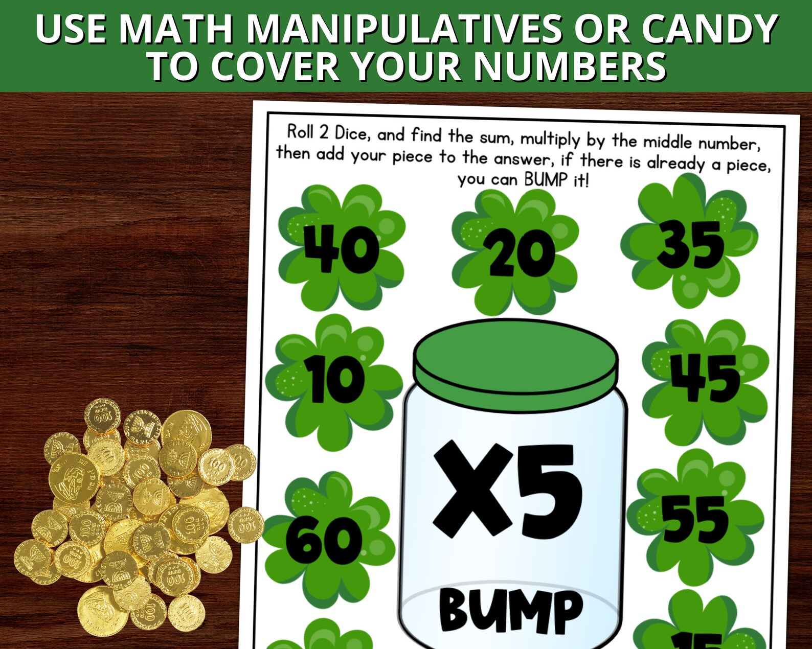 St. Patrick's Day Multiplication Bump Game, St. Patrick's Classroom ...