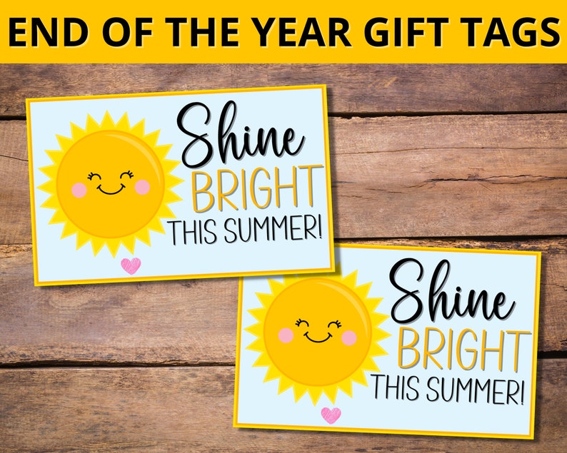 End of the Year Gift Tag for Students and Teachers, Editable Last Day ...