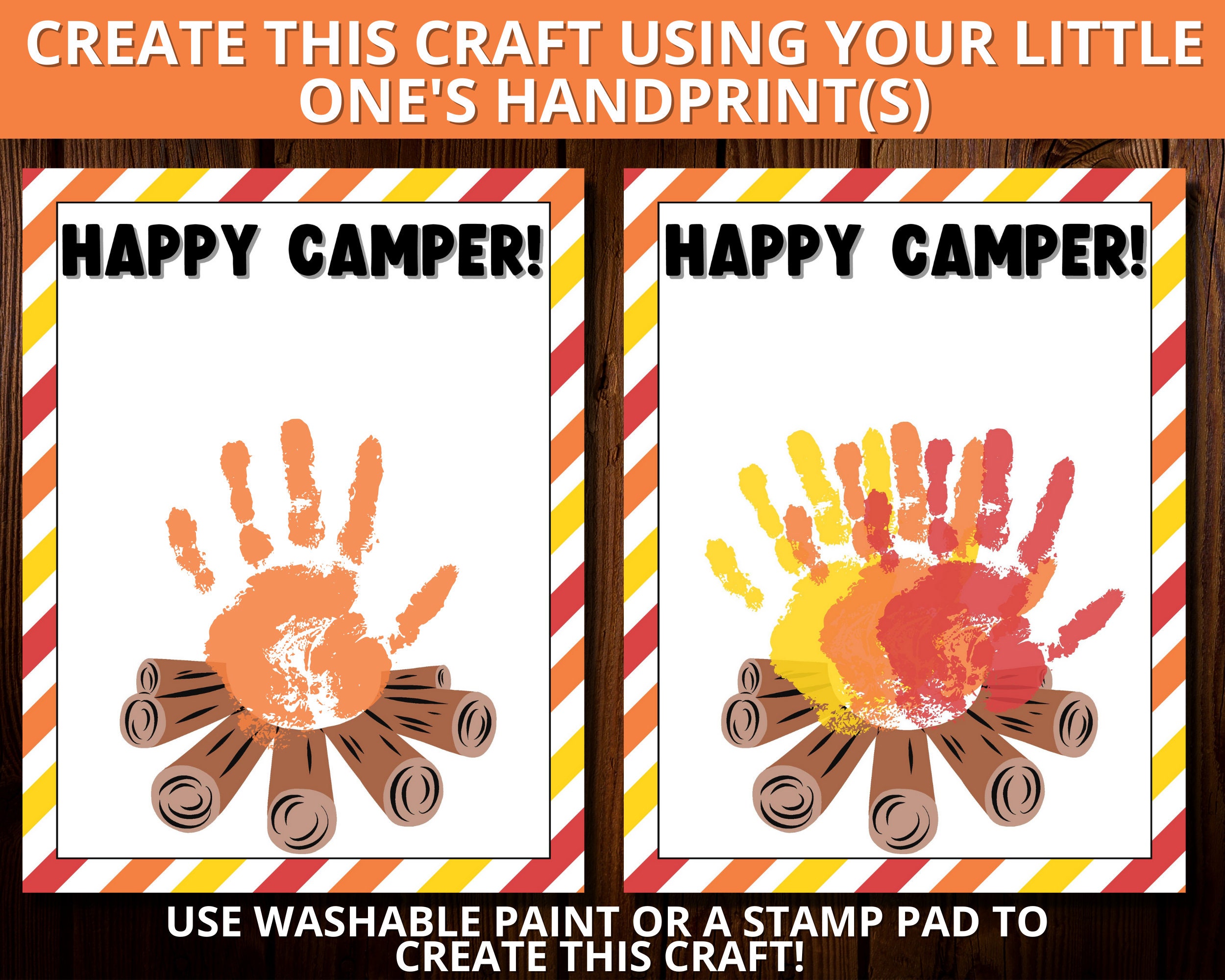 Summer Hand Print Art Keepsake Summer Activities for Kids - Etsy