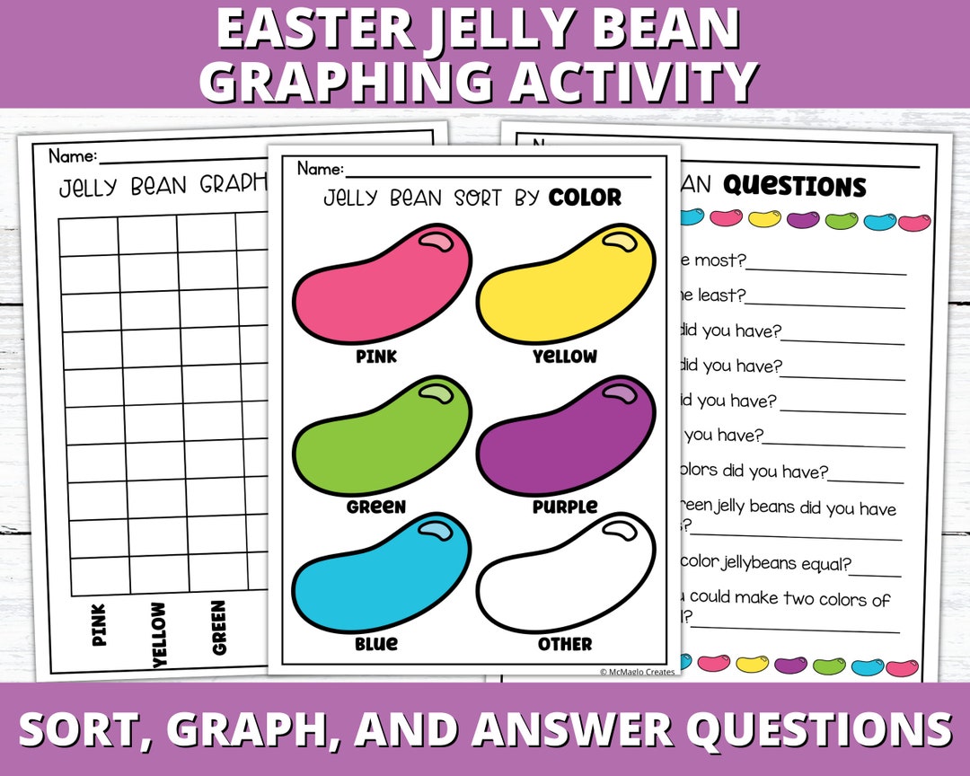 Easter Jelly Bean Math Graphing Activity - Etsy