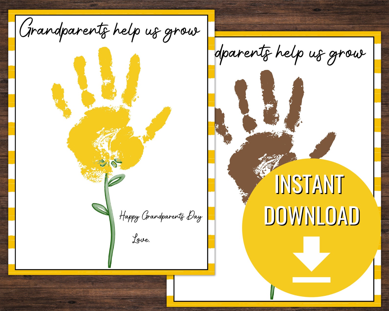 Grandparents Day Handprint Art Grandparents Day Keepsake - Etsy