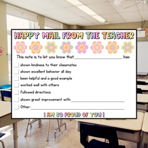 Happy Mail Teacher Communication Notes, Teacher Mail Cards, Note From ...