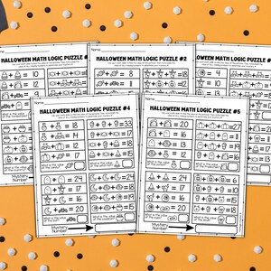 Halloween Math Logic Puzzle, Brain Teasers for Kids, Gifted and ...