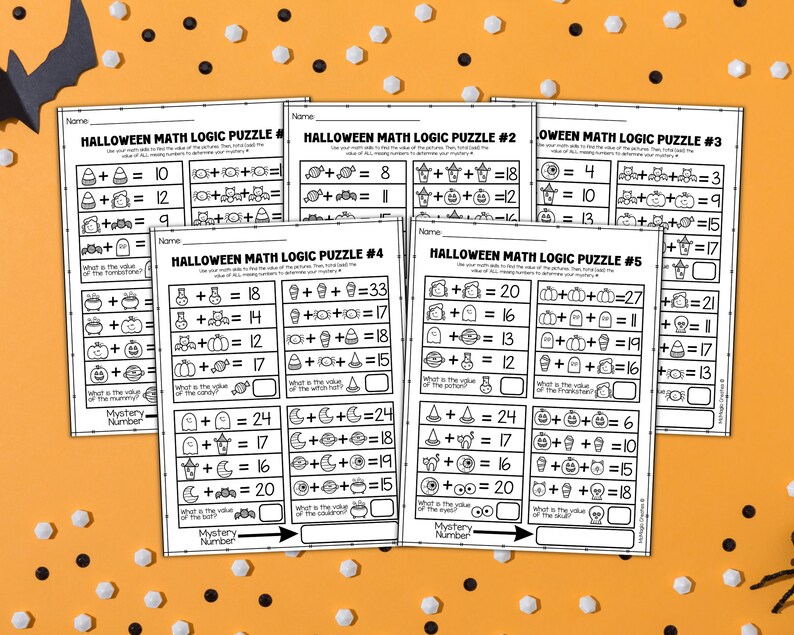 Halloween Math Logic Puzzle, Brain Teasers for Kids, Gifted and ...