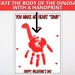 Valentine's Day Handprint Art, Dinosaur Valentine's Day Handprint ...