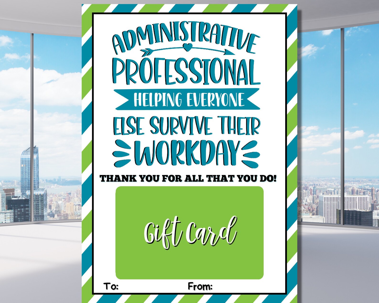 Administrative Professional's Day Gift Card Holder | Etsy