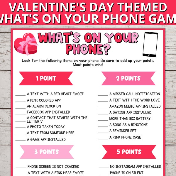 Whats on Your Phone Game - Etsy