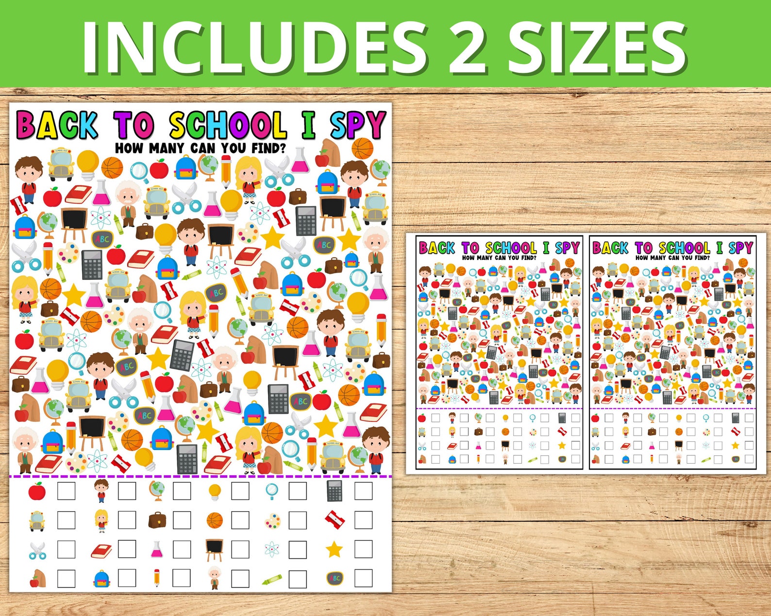 Back to School I Spy Activity for Kids, Back to School Printable, Back ...