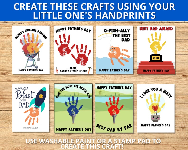 Father's Day Handprint Art Father's Day Handprint - Etsy