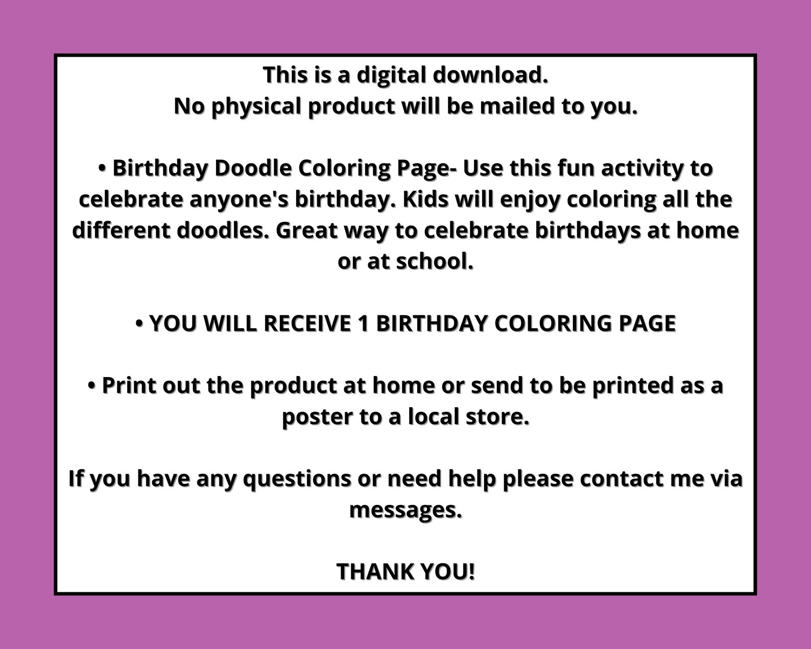 Birthday Doodles Coloring Page, Happy Birthday Coloring Sheet ...