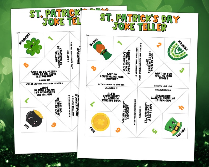 St. Patrick's Day Joke Teller St. Patty's Day Cootie - Etsy