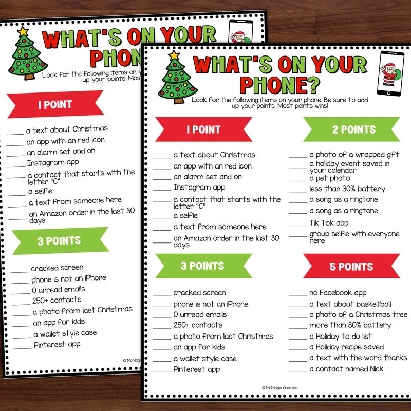 Christmas Whats on Your Phone - Etsy