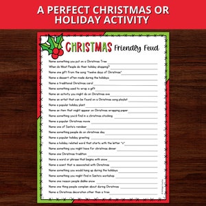Christmas Friendly Feud Game, Holiday Friendly Feud, Christmas Trivia ...