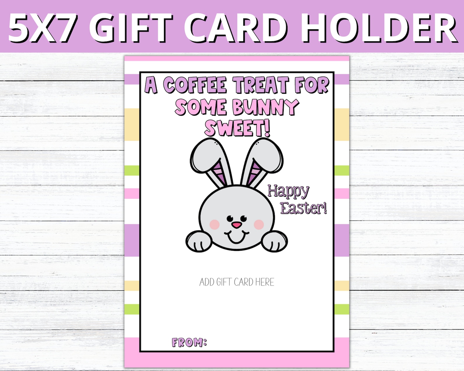 Coffee Easter Gift Card Holder Printable, Teacher Easter Gift, Easter ...