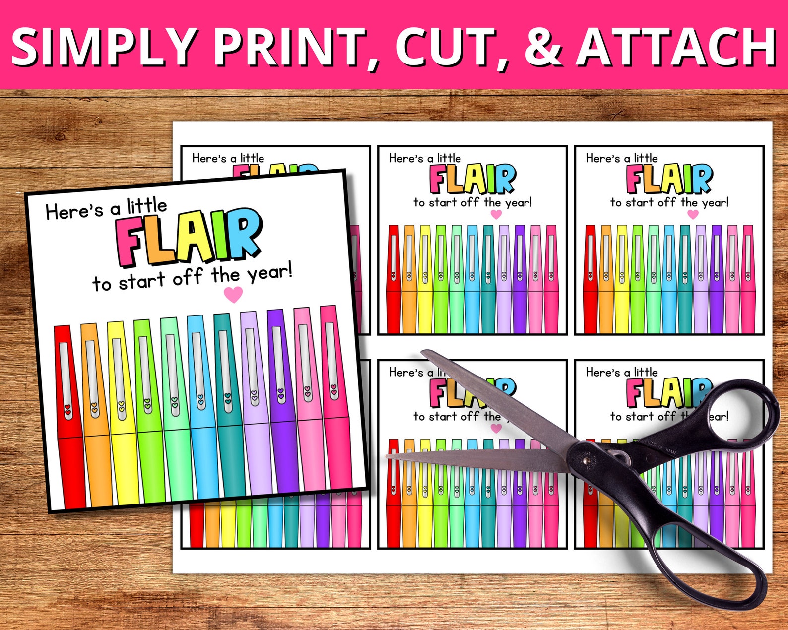 Back to School Teacher Gift Tag Flair Pen Gift Tag First Day - Etsy