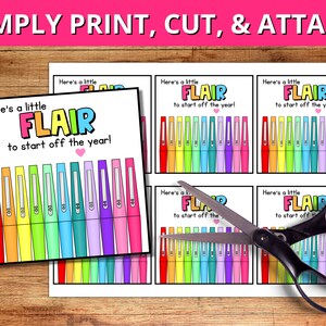 Back to School Teacher Gift Tag Flair Pen Gift Tag First Day - Etsy