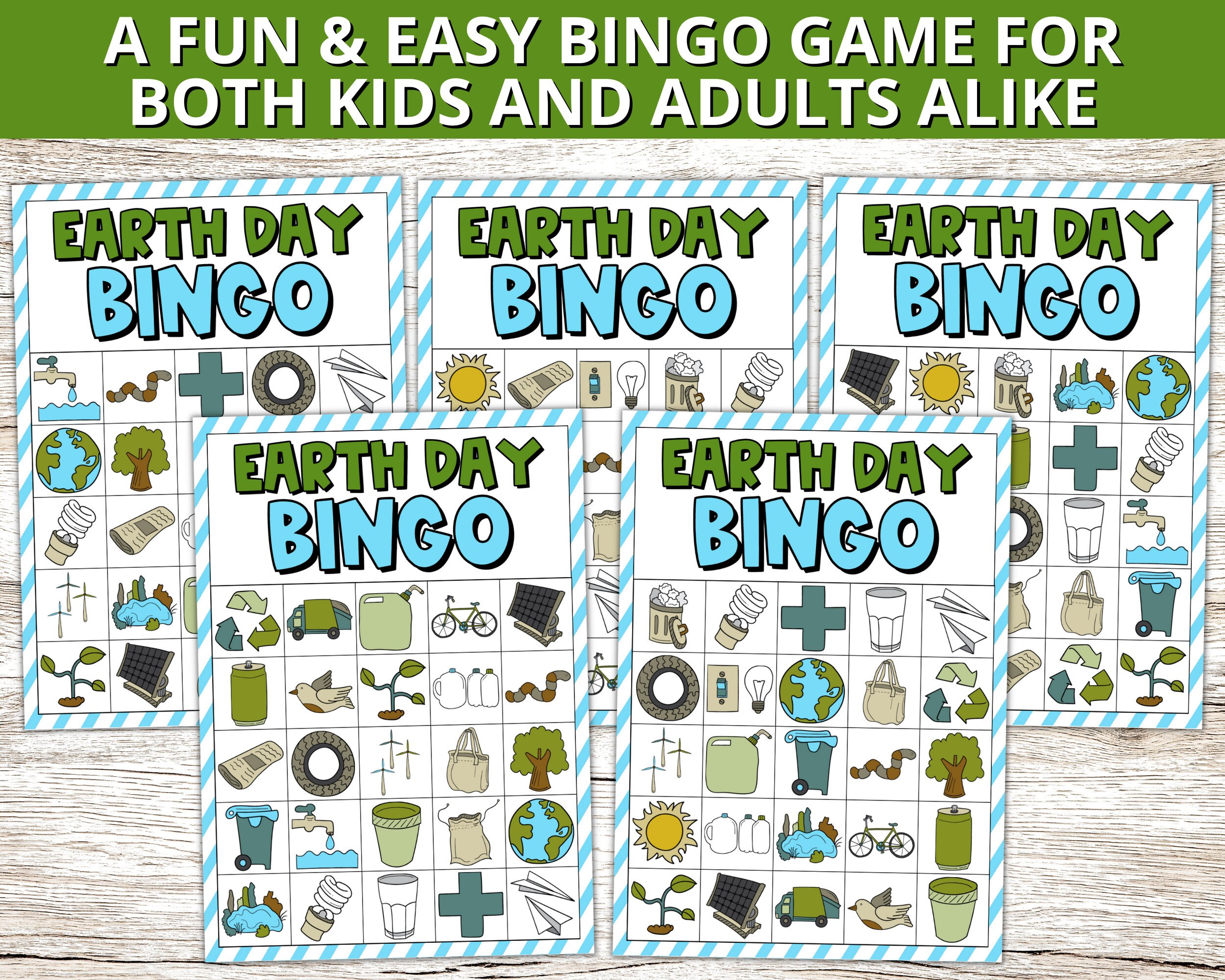 Earth Day Bingo, Earth Day Printable Activity for Kids - Etsy