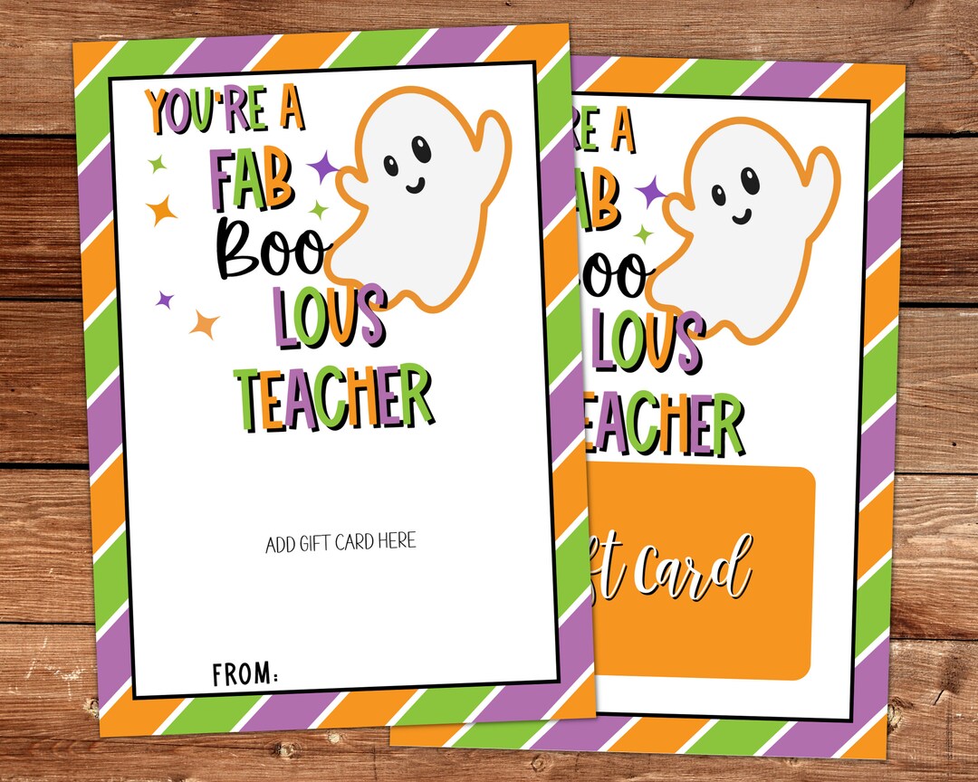 Halloween Teacher Gift Card Holder, Halloween Gift Card Holder ...