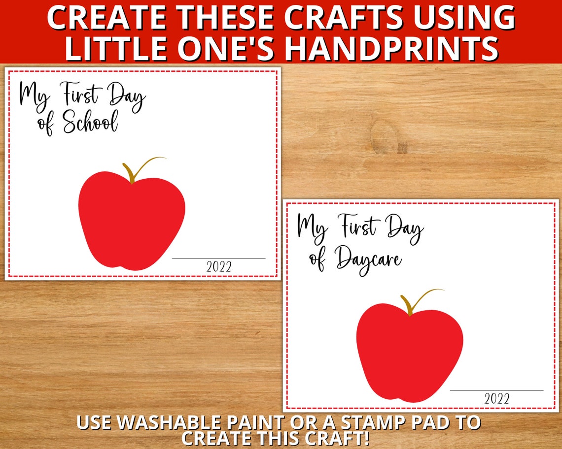 First Day of School Handprint Art First Day Handprint - Etsy