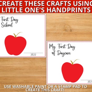 First Day of School Handprint Art First Day Handprint - Etsy