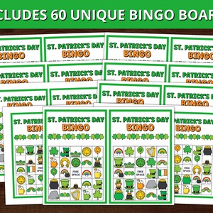 St. Patrick's Day Bingo Game, St. Patrick's Day Classroom Bingo, St ...