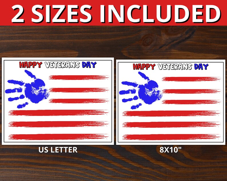 Veterans Day Handprint Art, Flag Handprint Art for Veterans Day ...