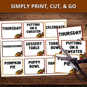 Thanksgiving Charades Printable Game, Thanksgiving Draw It Game ...