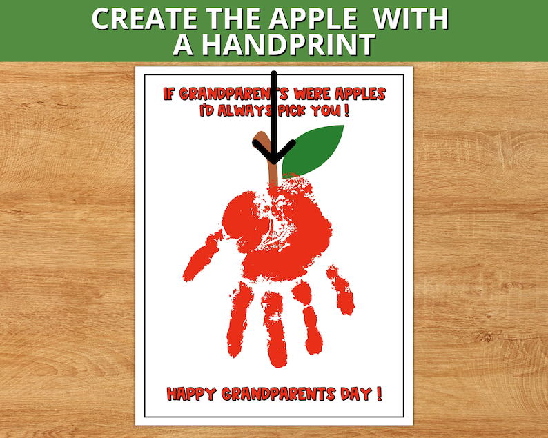 Grandparents Day Handprint Art Grandparents Day Keepsake - Etsy