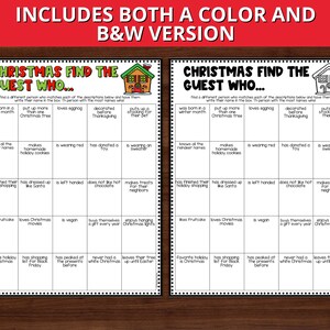 Christmas Find the Guest Who Game, Adult Christmas Party Games, Holiday ...