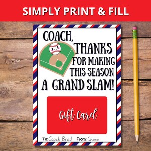 Baseball Coach Gift, Coach Thank You Gift, Baseball Coach End of Season ...