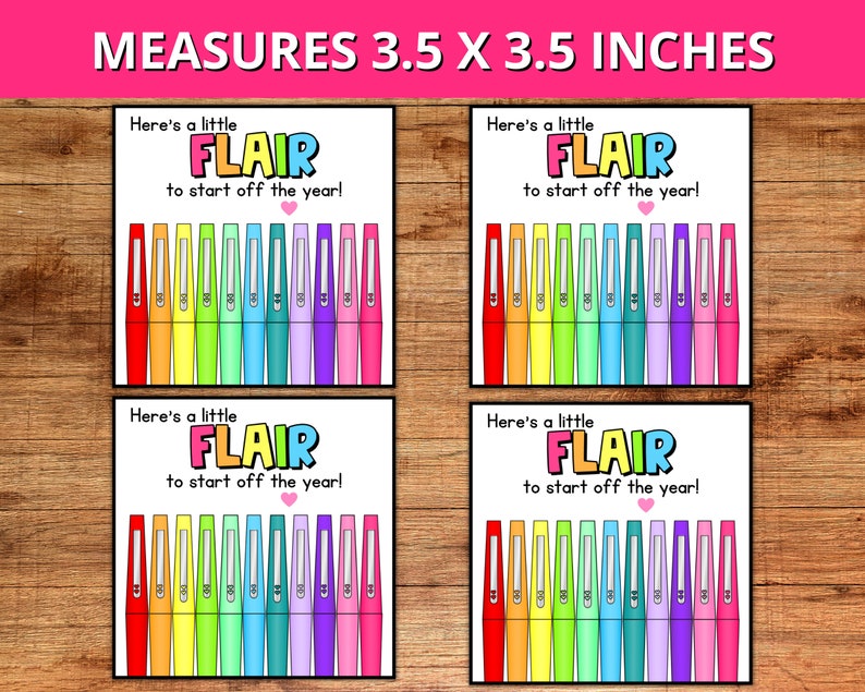 Back to School Teacher Gift Tag Flair Pen Gift Tag First Day - Etsy