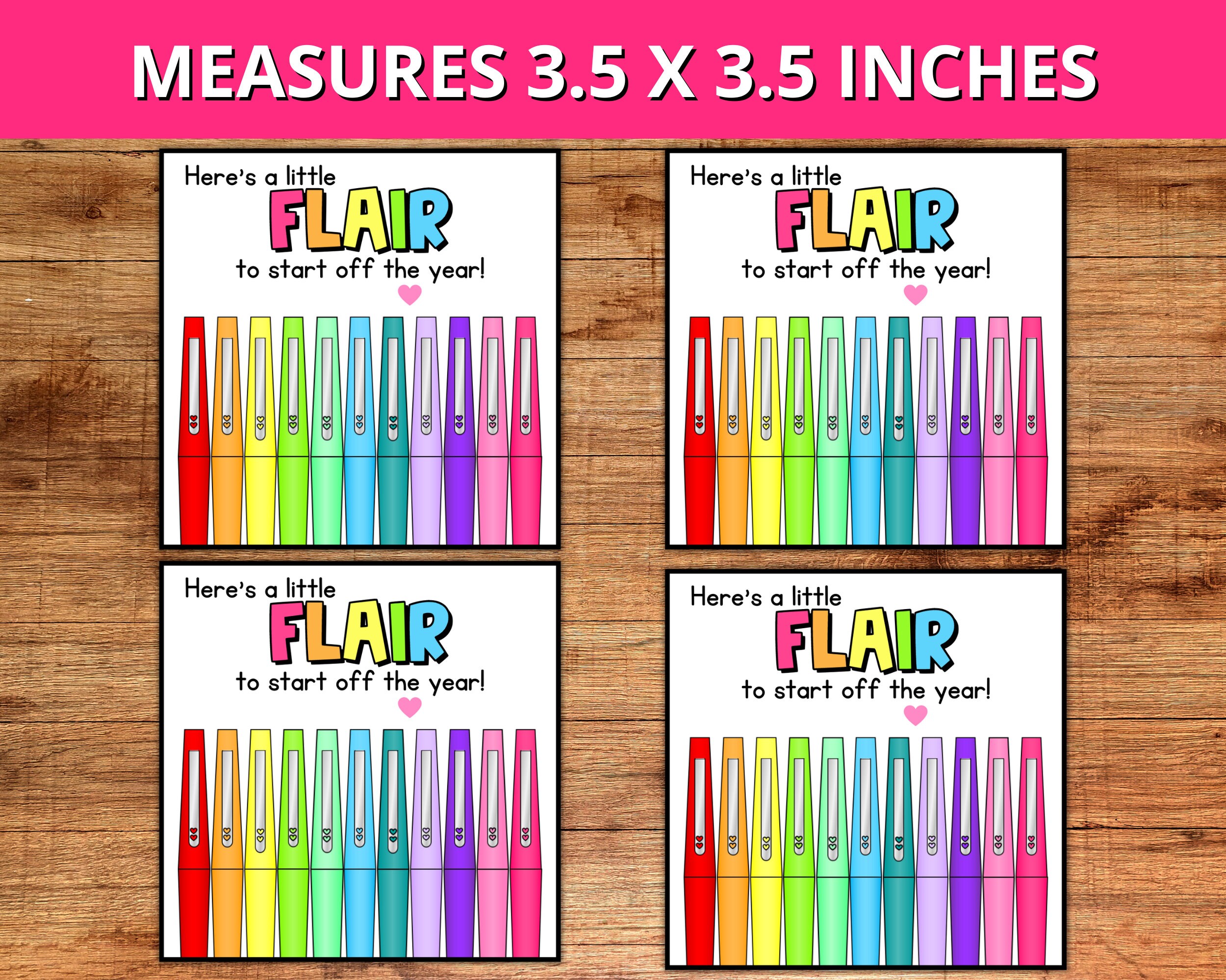 Back to School Teacher Gift Tag Flair Pen Gift Tag First Day - Etsy