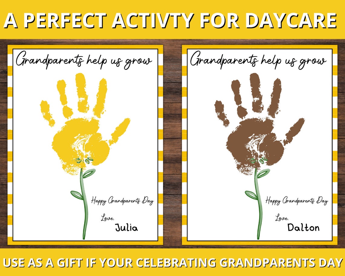 Grandparents Day Handprint Art Grandparents Day Keepsake - Etsy