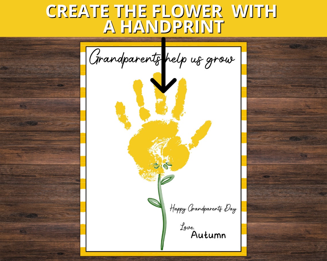 Grandparents Day Handprint Art Grandparents Day Keepsake - Etsy