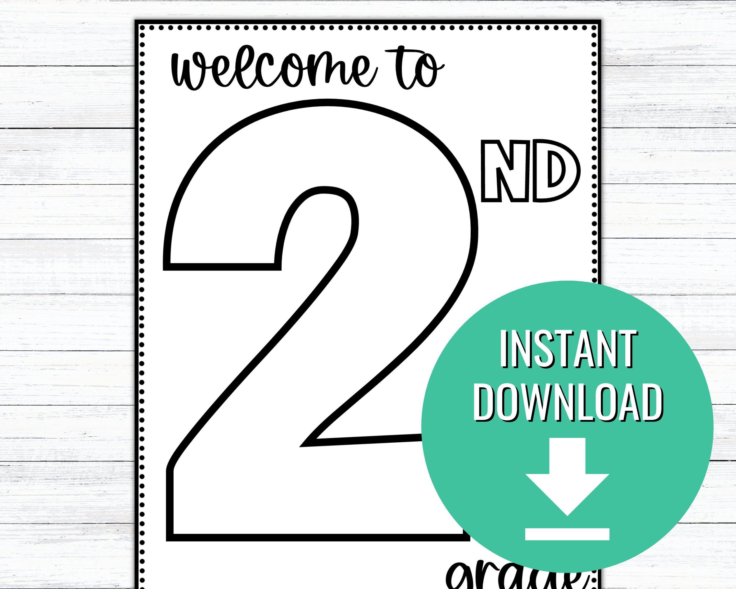 Welcome To 2nd Grade Coloring Pages