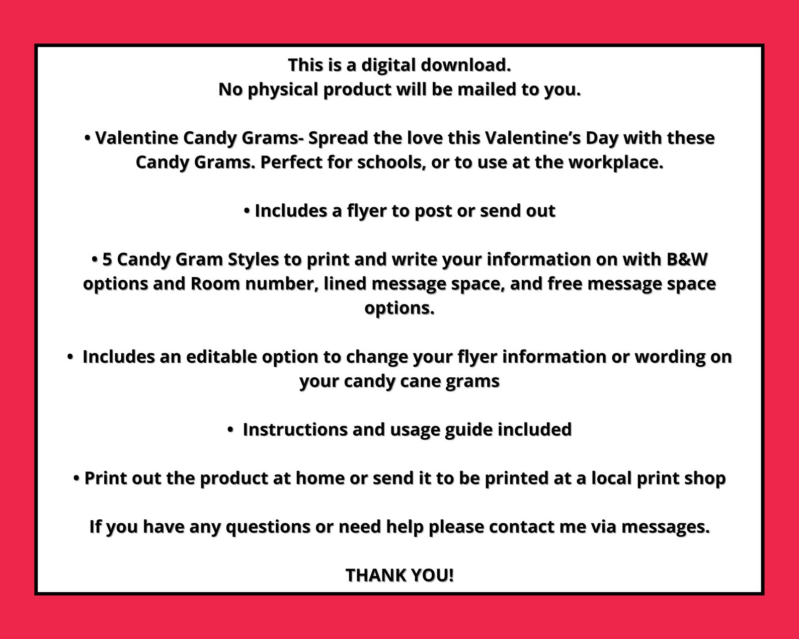 Valentines Day Candy Gram Fundraiser, Candy Gram Template, Candy Gram ...