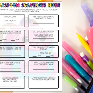 Classroom Scavenger Hunt Back to School Scavenger Hunt - Etsy