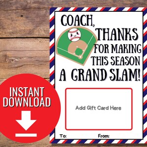Baseball Coach Gift, Coach Thank You Gift, Baseball Coach End of Season ...