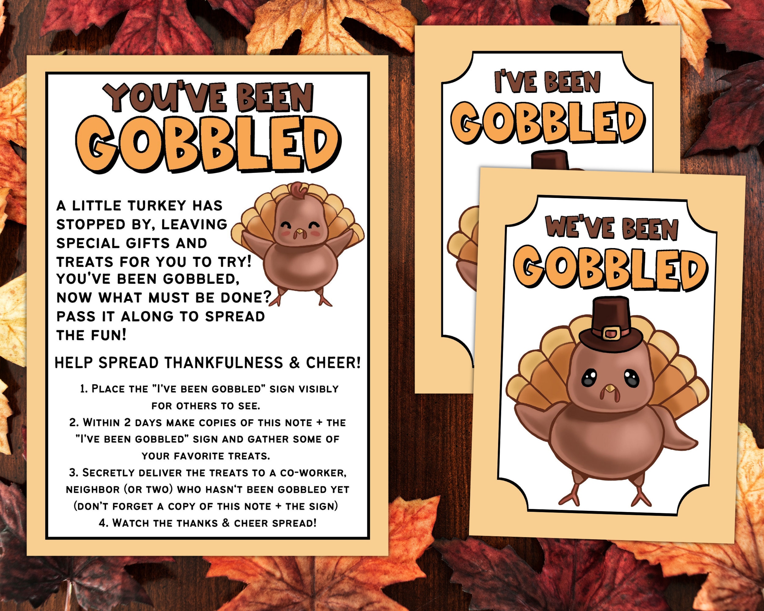 You've Been Gobbled Thanksgiving Activity, I've Been Gobbled ...