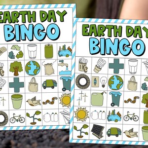 Earth Day Bingo, Earth Day Printable Activity for Kids - Etsy