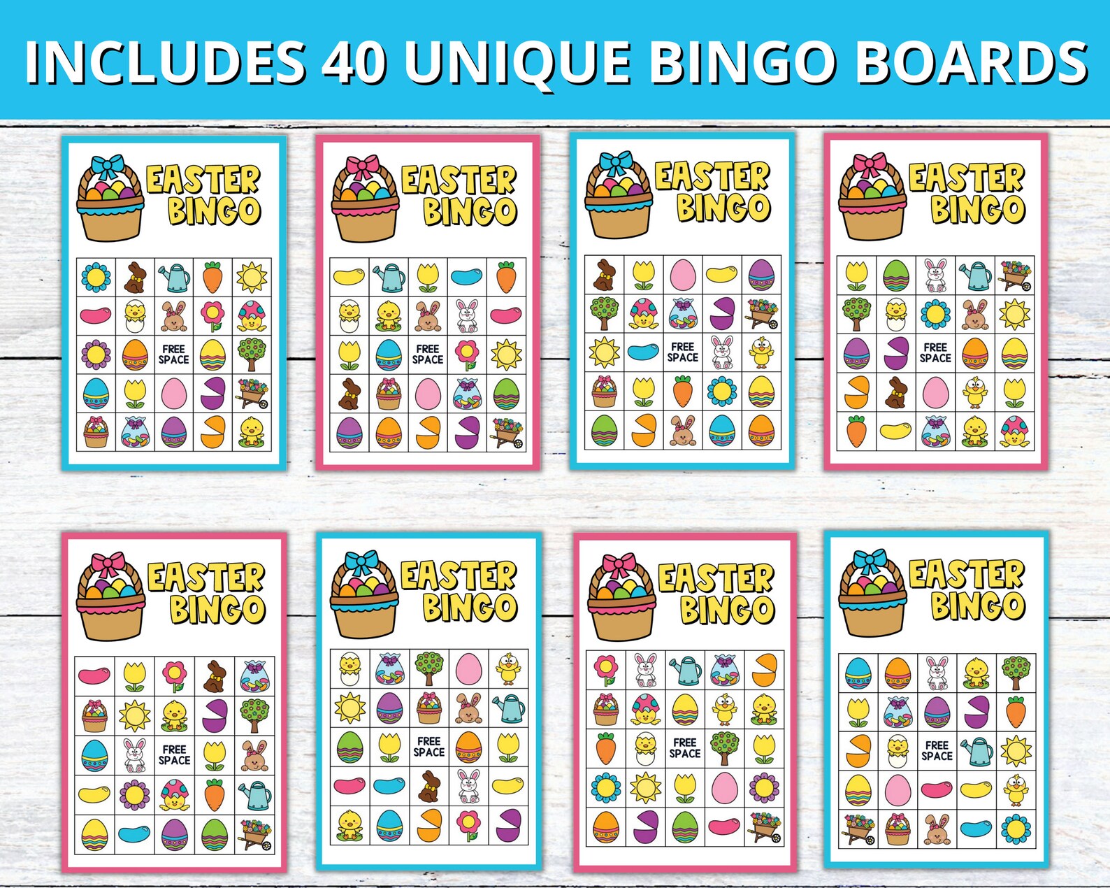 Easter Bingo Game, Easter Classroom Bingo, Easter Activity for Kids - Etsy
