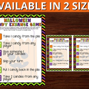 Halloween Candy Exchange Dice Game Candy Dice Game Printable - Etsy