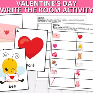 Valentine's Day Write the Room Activity, Valentine's Day Writing ...