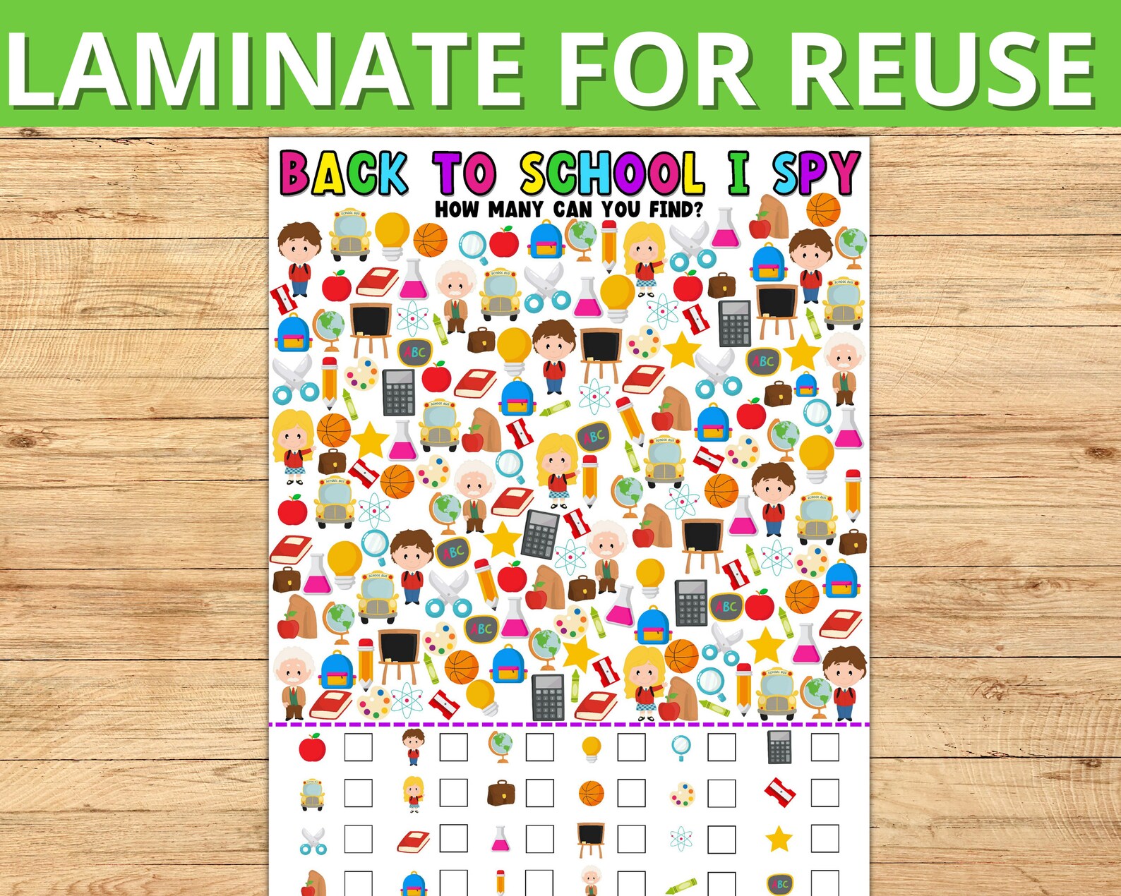 Back to School I Spy Activity for Kids, Back to School Printable, Back ...
