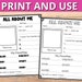 Student All About Me Questionnaire, Printable Back to School Activity ...
