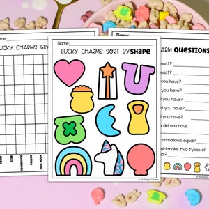 St. Patrick's Day Cereal Marshmallow Math Graphing Activity ...