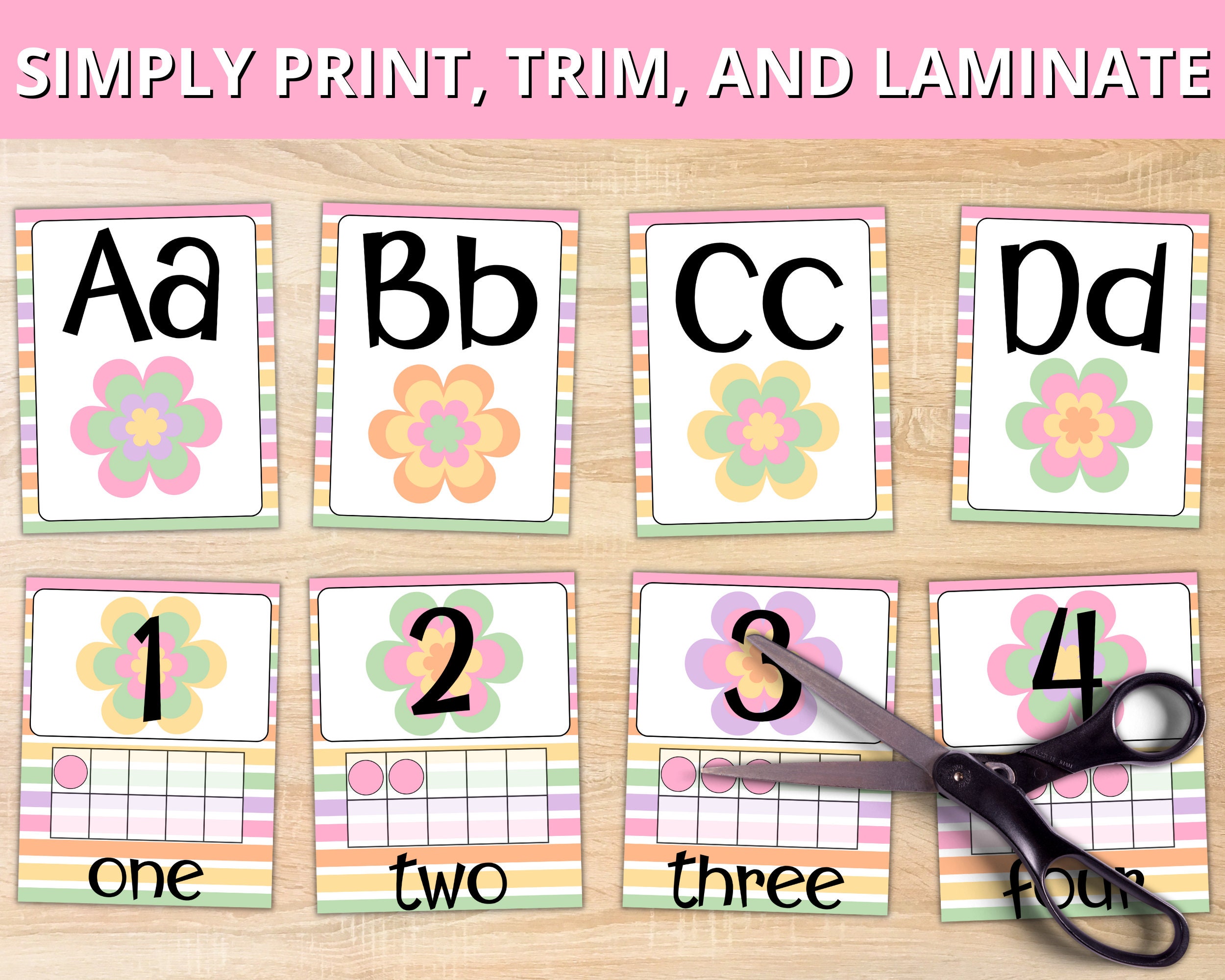 Pastel Rainbow Alphabet and Number Posters, Groovy Classroom Décor - Etsy